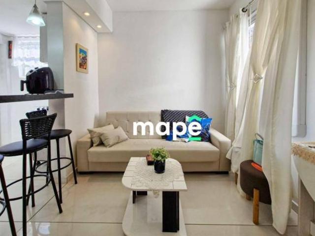 Lindo apartamento de 1 dormitório no Boqueirão, mobiliado, a poucos passos da praia