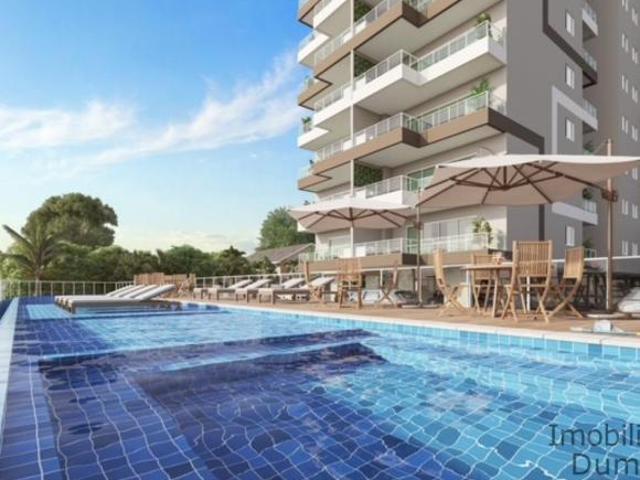 Apartamento frente mar 2 e 3 dorms com piscina borda infinita