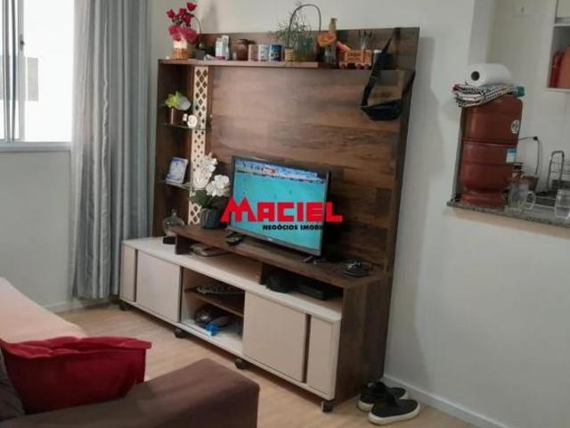 Lindo apartamento no condomínio Residencial Pitangueiras com 46m², 2 dormitórios, sendo1 com móveis