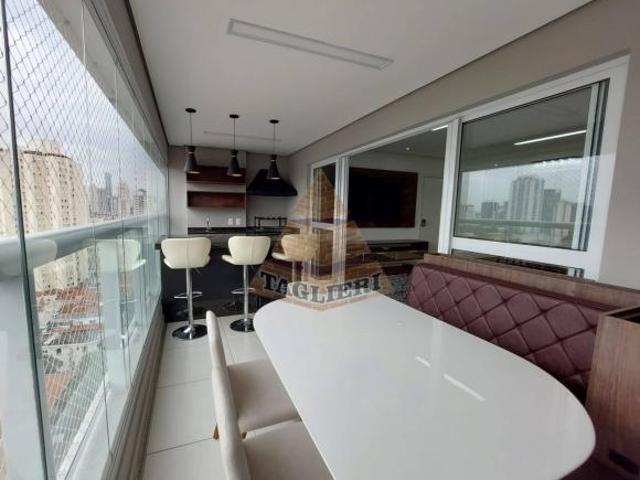 Lindo Apto 3 suítes, 03 vagas. Varanda gourmet. Tatuapé. Próx metrô Tatuapé