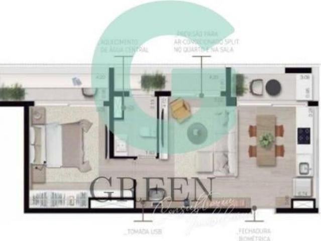 Lindo e Moderno Apartamento para Venda no Jardins! 1 suíte 59 m2 de puro conforto e sofisticação c