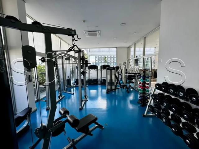Lindo flat George V com 60m², 1 dormitório e 1 vaga, disponível para locação no Itaim Bibi