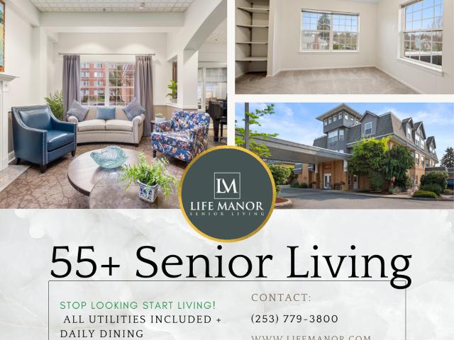 Life Manor Mountainside 1 Bedroom Apartment for Rent at 1609 S Union Ave, Tacoma, WA 98405 Central