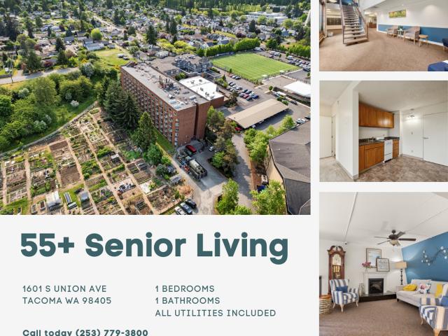 Life Manor Parkside Studio Apartment for Rent at 1601 S Union Ave, Tacoma, WA 98405 Central