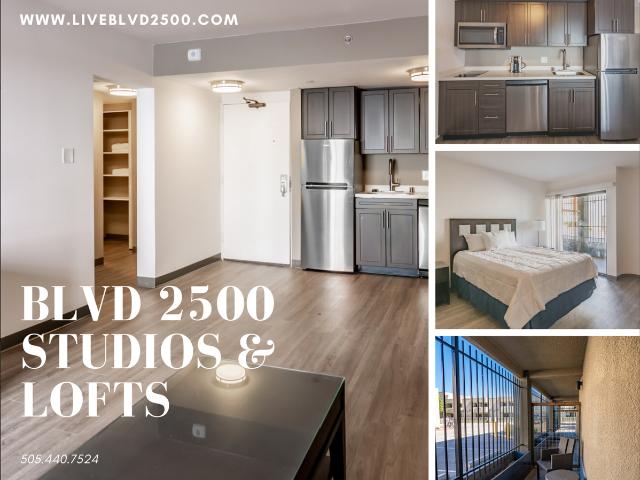 Live at the BLVD 2500! New, beautiful and best location! 1 Bedroom Apartment for Rent at 2500 Carlisle Blvd Ne, Albuquerque, NM 87110