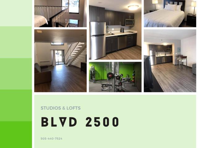 Live at the BLVD 2500! New, beautiful and best location! 1 Bedroom Apartment for Rent at 2500 Carlisle Blvd Ne, Albuquerque, NM 87110