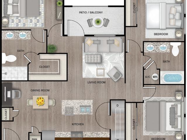 Lively at Cypress Creek 1 Bedroom Apartment for Rent at 13030 Perry Rd, Houston, TX 77070 Willowbrook