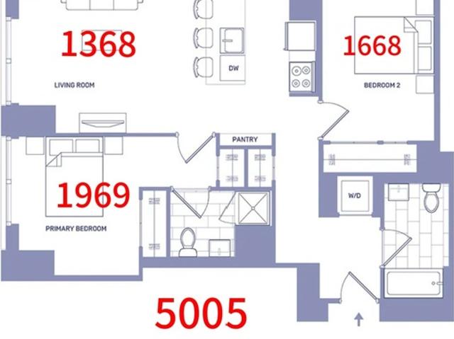 Living room sublet for a year for $1368 with full amenities!