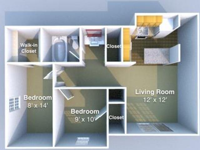 Looking for a roommate to sublease 1 bedroom in 2 bedroom 1 bath apartment