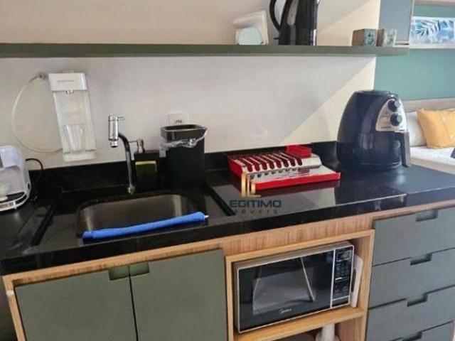 Locação na Bela Vista! Apartamento de 45 m² com 1 dormitório, condomínio com portaria 24 horas e laz
