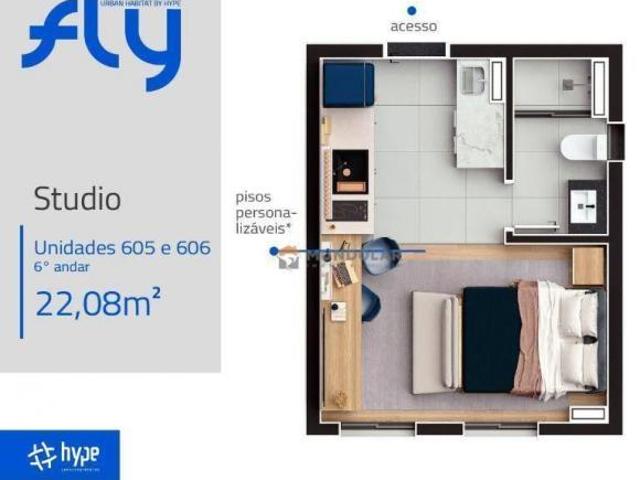 Loft com 1 dormitório à venda, 38 m² por R$ 389.900,00 Cabral Curitiba/PR