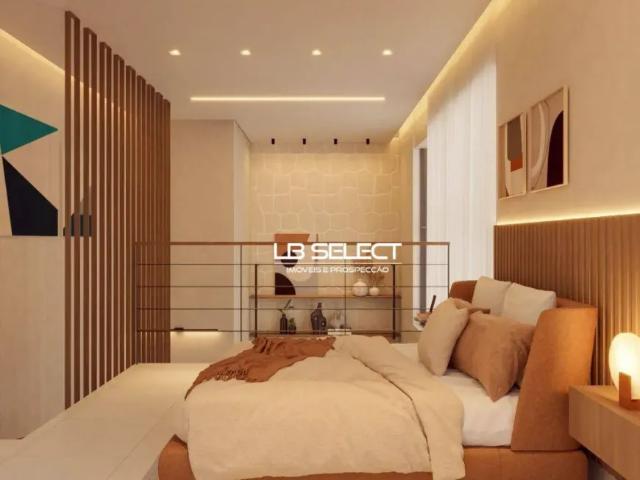 Loft com mezanino com quarto, banheiro, varanda gourmet e uma vaga de garagem