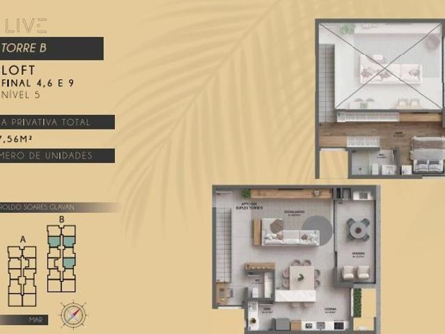 Loft em Cacupé, Florianópolis/SC de 117m² 1 quartos à venda por R$ 1.803.000,00