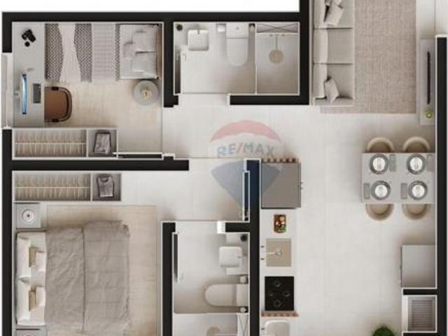 Loft para venda em Boqueirão de 42.83m² com 2 Quartos, 1 Suite e 1 Garagem