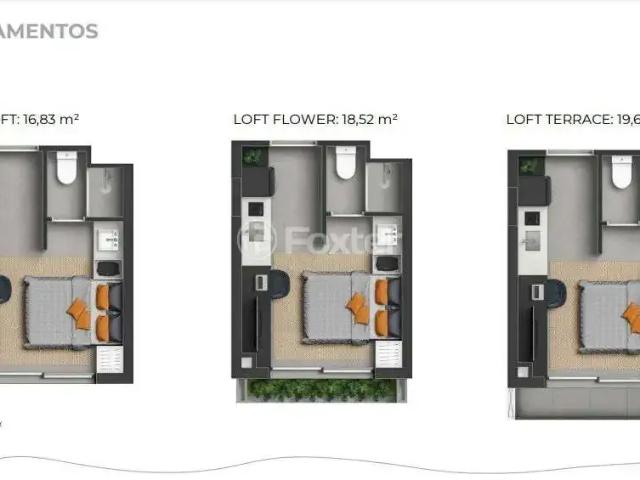 Loft para Venda em Porto Alegre/RS Floresta 1 Quartos