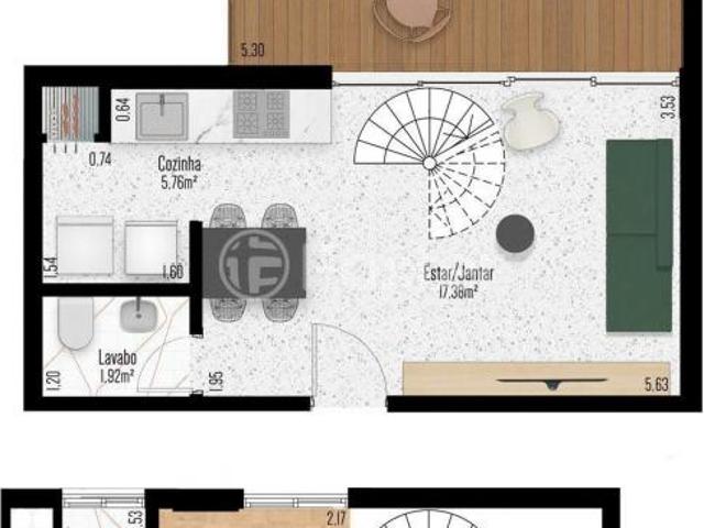 Loft, 1 dormitórios, 77.68 m², em Auxiliadora