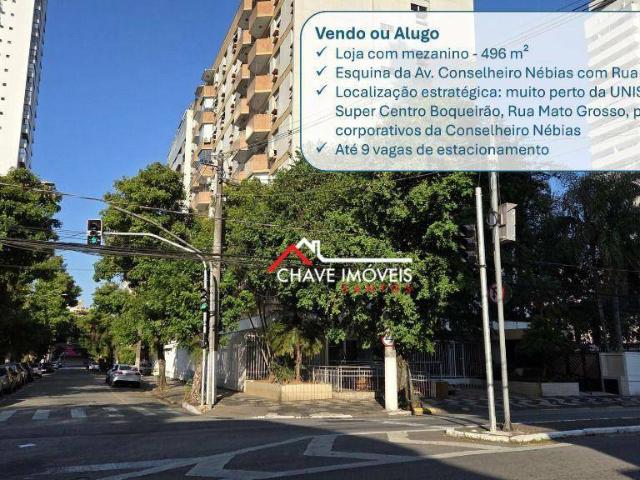 Loja em Boqueirão, Santos/SP de 496m² à venda por R$ 8.514.000,00 ou para locação R$ 38.000,00/mes