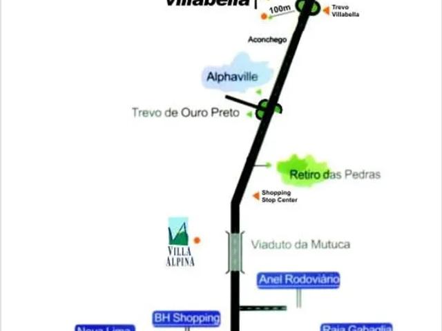 Lote condomínio villa bella br 040 itabirito moeda / mg 850 m2