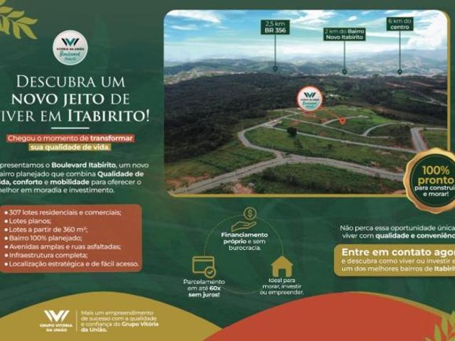 Lote em Itabirito, pronto para construir