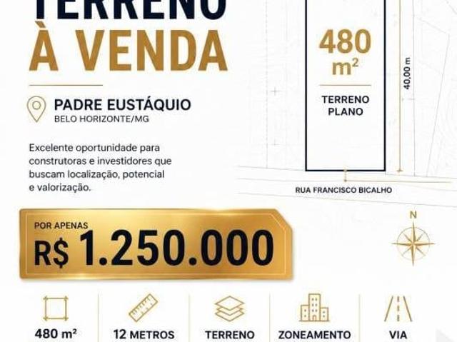 Lote / Terreno à venda em Belo Horizonte, no bairro Padre Eustáquio