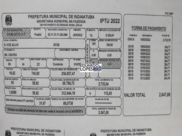 Lote / Terreno para venda em Centro de 745.80m²