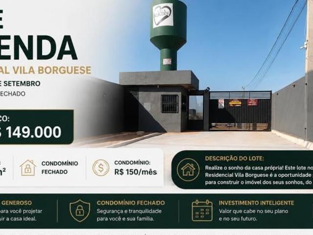 Lote 400m² Residencial Vila Borguese 26 de Setembro Condomínio Fechado Oportunidade