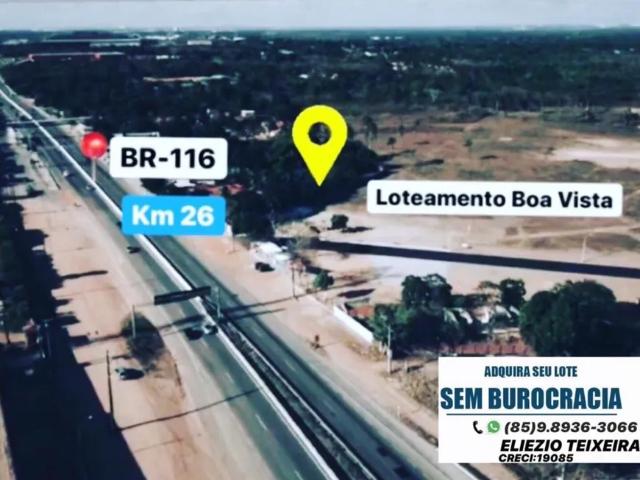Loteamento boa vista à 10 minutos de fortaleza