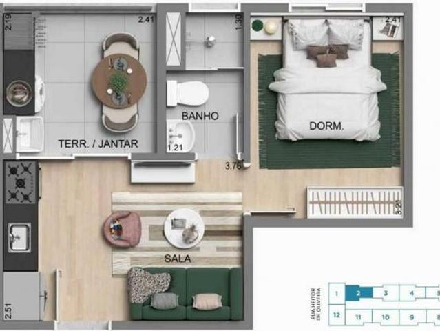 LUMINI 2 RESIDENCIAL CLUB APARTAMENTOS DE 1 E 2 DORMITÓRIOS