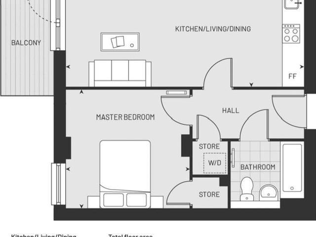 Luxury 1 Bed | Balcony Rooftop Garden