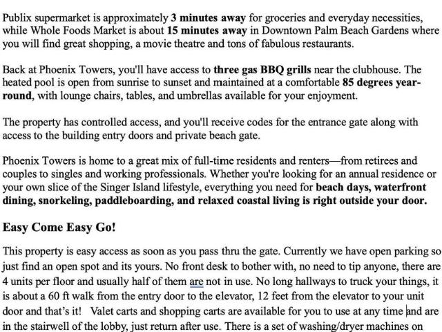 Luxury apartment complex for rent in Palm Beach Shores, United States