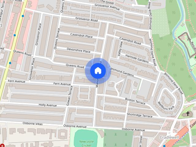Manor House Road, Jesmond, Newcastle Upon Tyne, Tyne and Wear, NE2