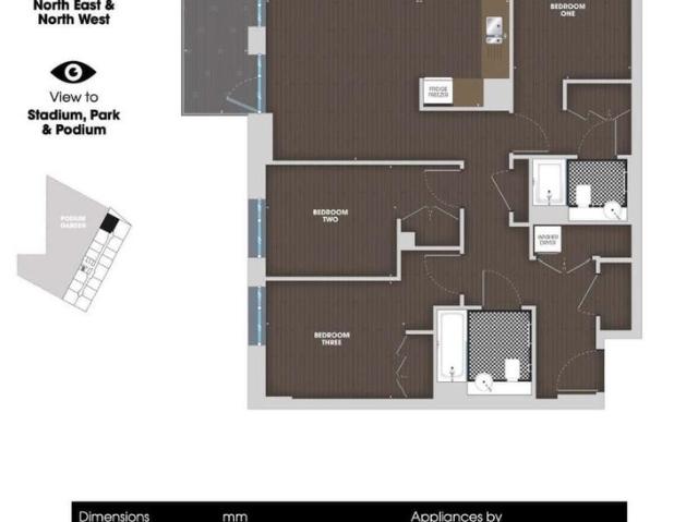 Madison, Wembley Park HA9, 3 bed flat to rent, £3,169 pcm | PrimeLocation