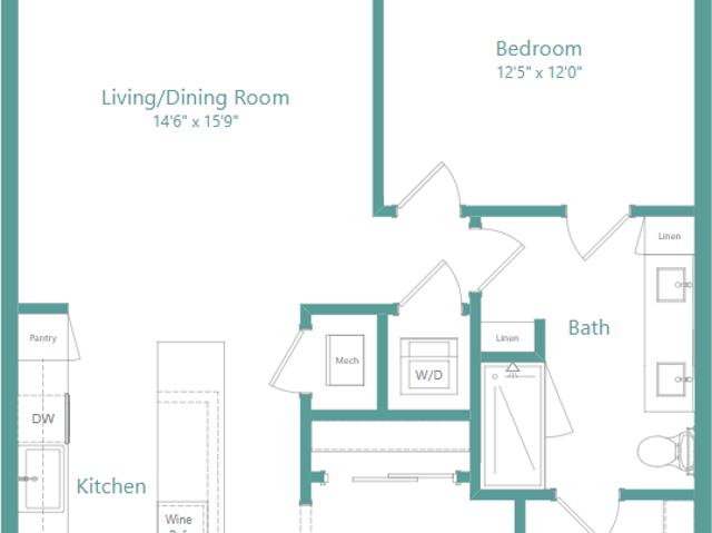 Magnolia Heights 1 Bedroom Apartment for Rent at 5500 Broadway, Alamo Heights, TX 78209 Alamo Heights