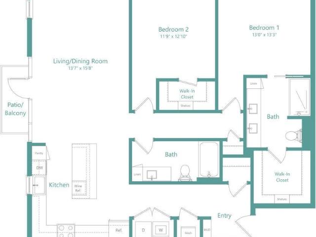 Magnolia Heights 2 Bedroom Apartment for Rent at 5500 Broadway, Alamo Heights, TX 78209 Alamo Heights