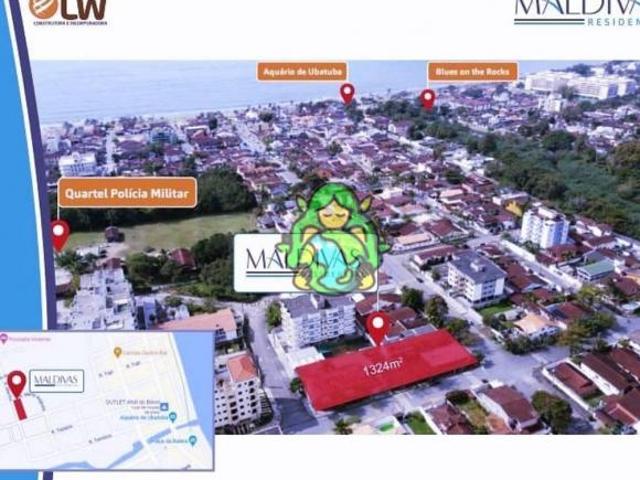 Maldivas Residencial, com dois dormitórios, a 500 metros da Orla do Itaguá, Ubatuba