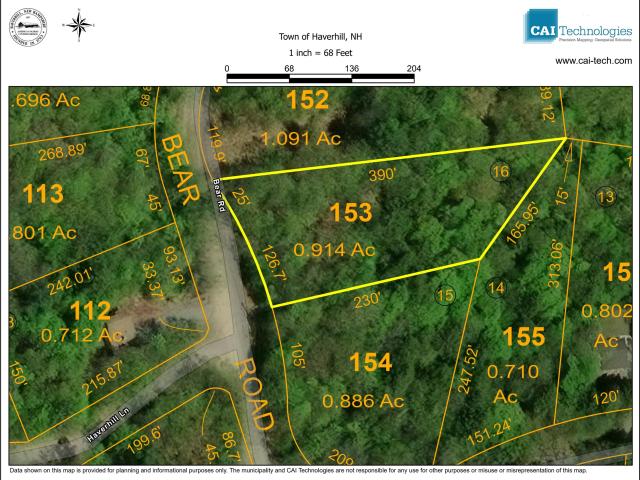 Map 204 Lot 153 Bear Road