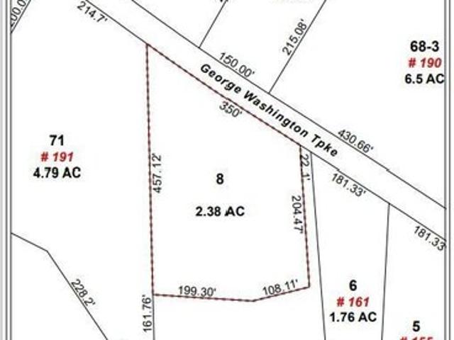 Map Block 1 8 George Washington Tpke Lot 8, Burlington, CT 06013