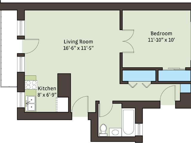 Maple Court 2 Bedroom Apartment for Rent at 1120 E 47th St, Chicago, IL 60653 Kenwood