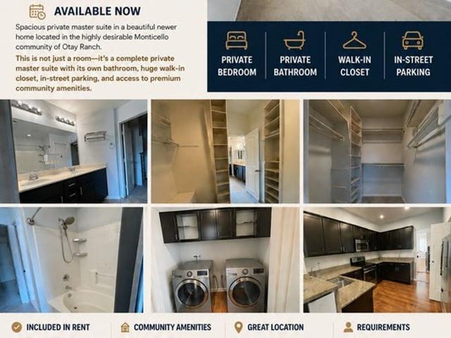 Master Bedroom with a Walk In closet! All Utili