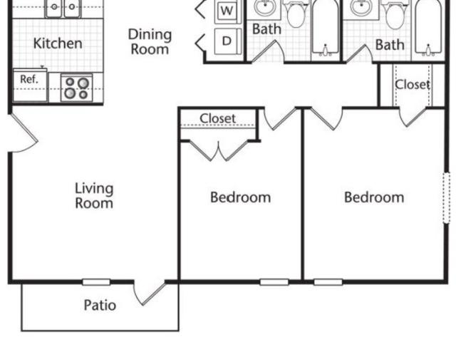 Master bedroom with private bathroom