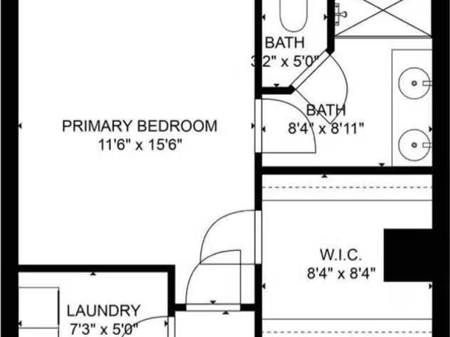 Master bedroom with Walk in closet private bathroom 2 Patters.