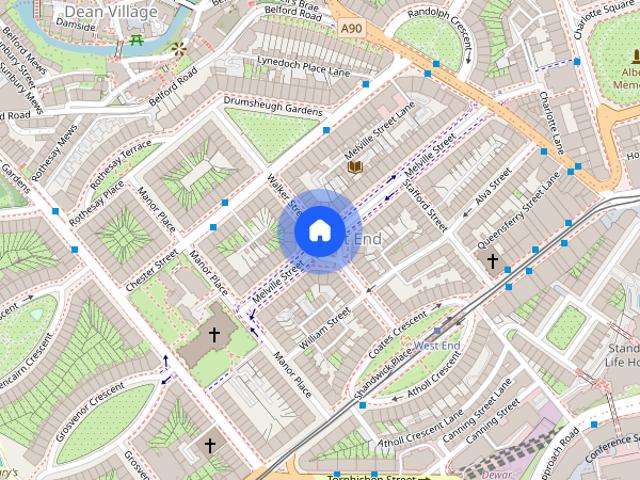 Melville Crescent, Edinburgh, Midlothian, EH3