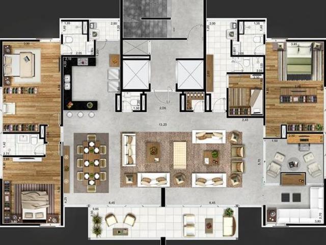 Melhor apto do Jd Guedala 288m 4 ou 5 suites com 6 vagas
