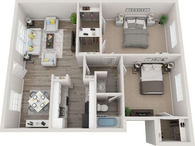 Meyerland on Braeswood 2 Bedroom Apartment for Rent at 5410 N Braeswood Blvd, Houston, TX 77096 Meyerland Area