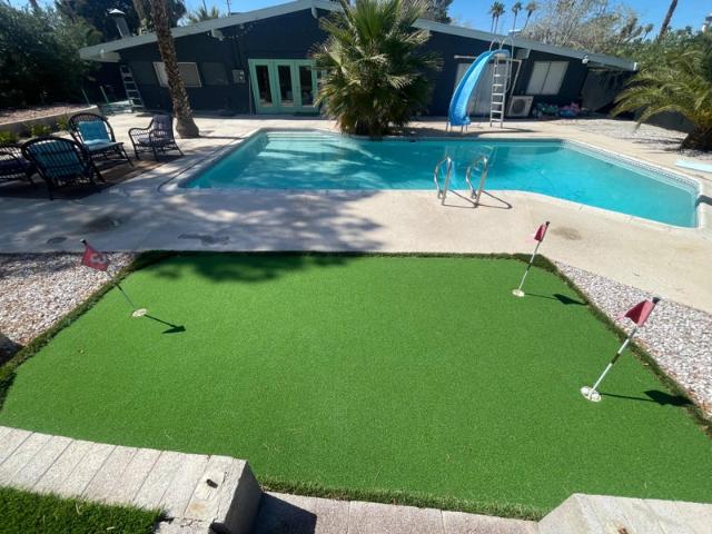 Mid Century Vegas home with pool and putting green