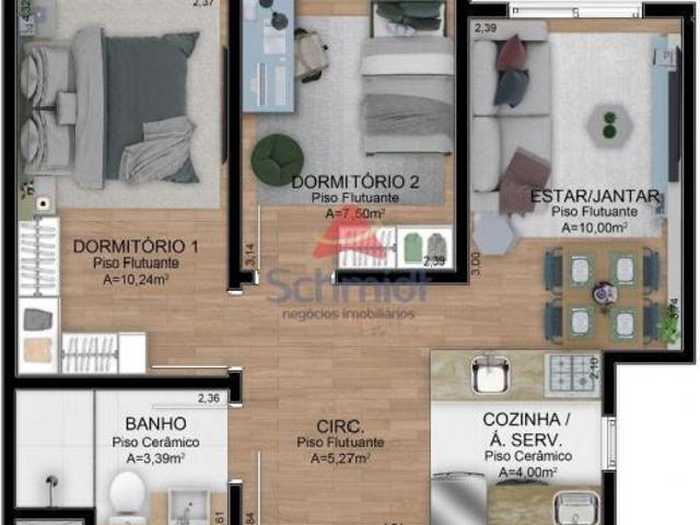Monte Cristo Apartamento à venda, 47 m² por R$ 267.209,00 Rondônia Novo Hamburgo/RS