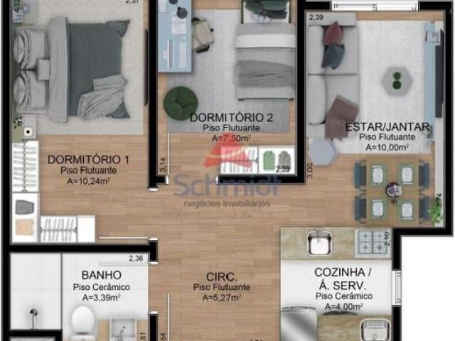 Monte Cristo Apartamento à venda, 49 m² por R$ 256.115,00 Rondônia Novo Hamburgo/RS