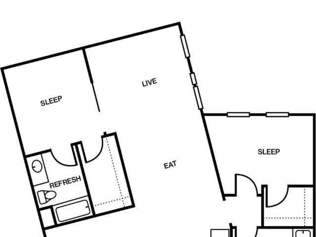 Monogram Apartments Studio Apartment for Rent at 421 25th St, Oakland, CA 94612 Northgate Waverly
