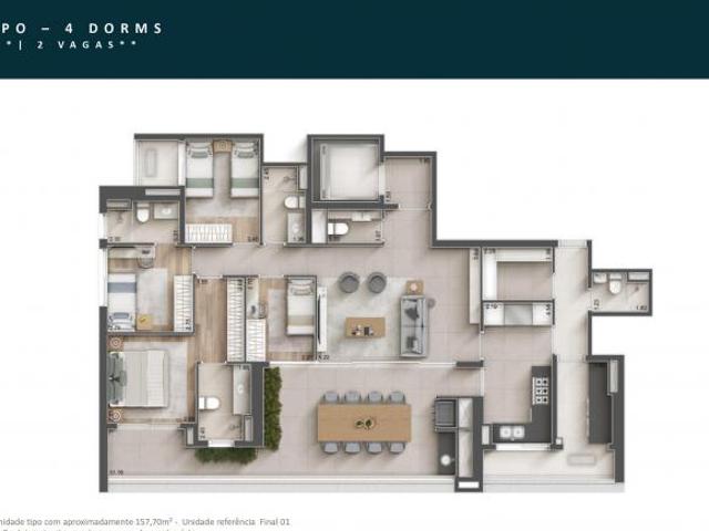 #MOOCA 4 DORM 3 SUITES 160 M² 26° EDIFICIO MADRE UNIDADE 263 360 MIL