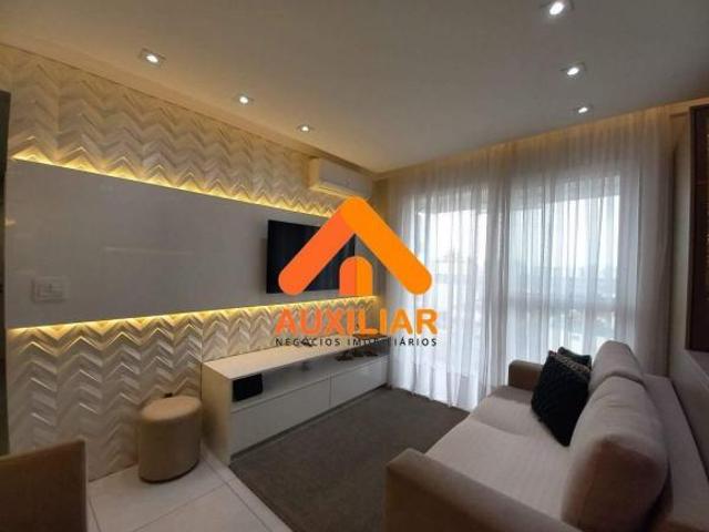 Mobiliado, decorado, 2 dormitórios sendo 1 suíte, lazer, Boqueirão, Santos